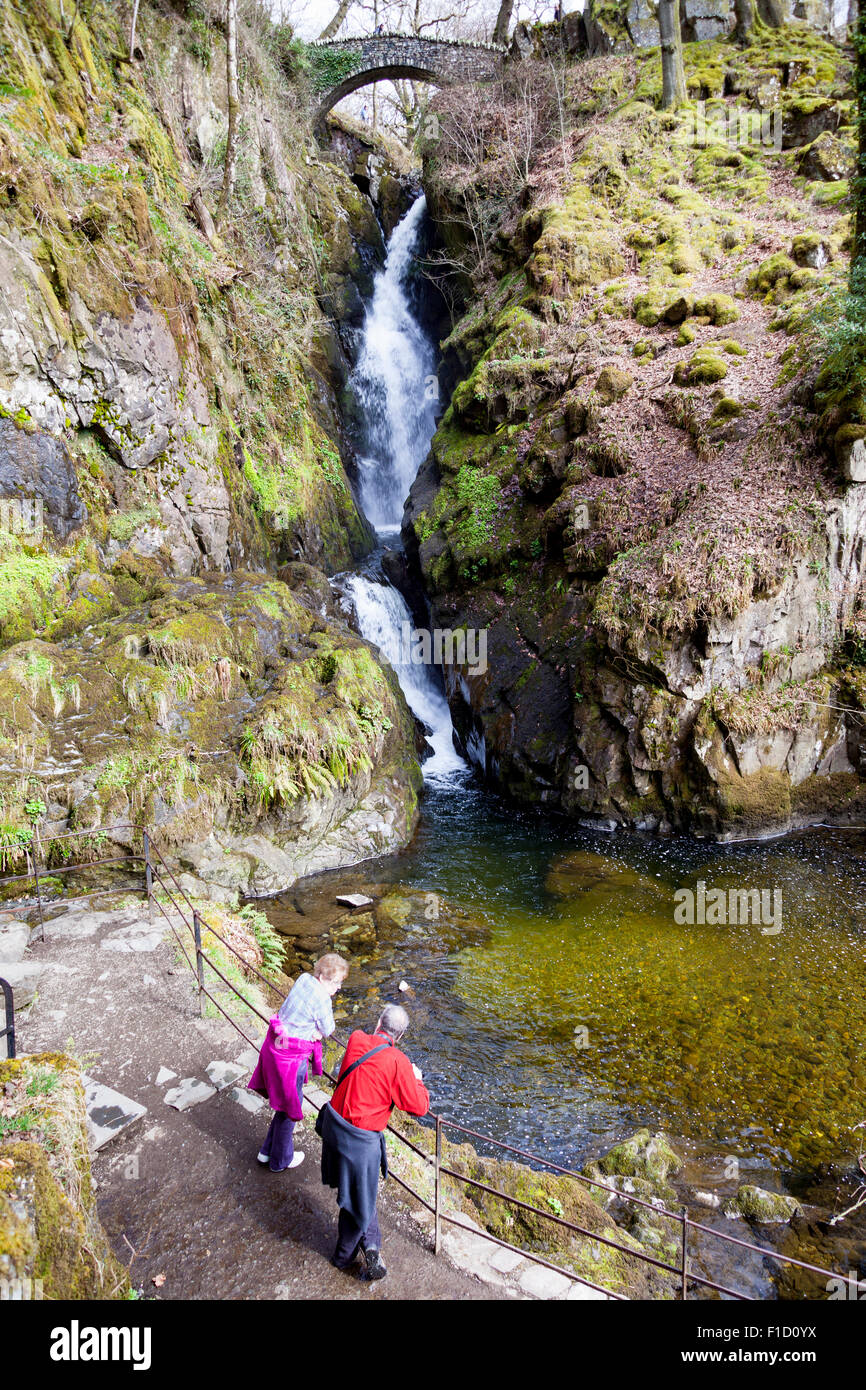 Aira Force waterfall, near Glenridding and Lake Ullswater, Lake ...