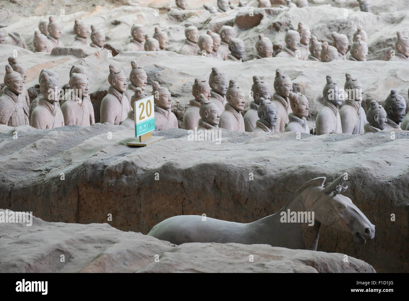 Terracotta warriors depicting the armies of Qin Shi Huang, the first ...