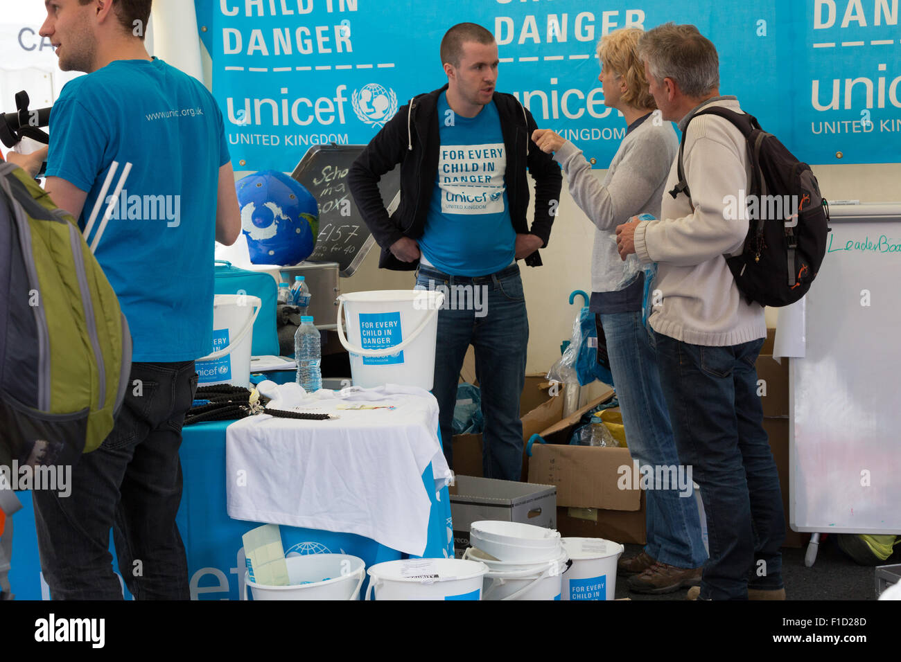 UNICEF charity collection, London UK Stock Photo - Alamy