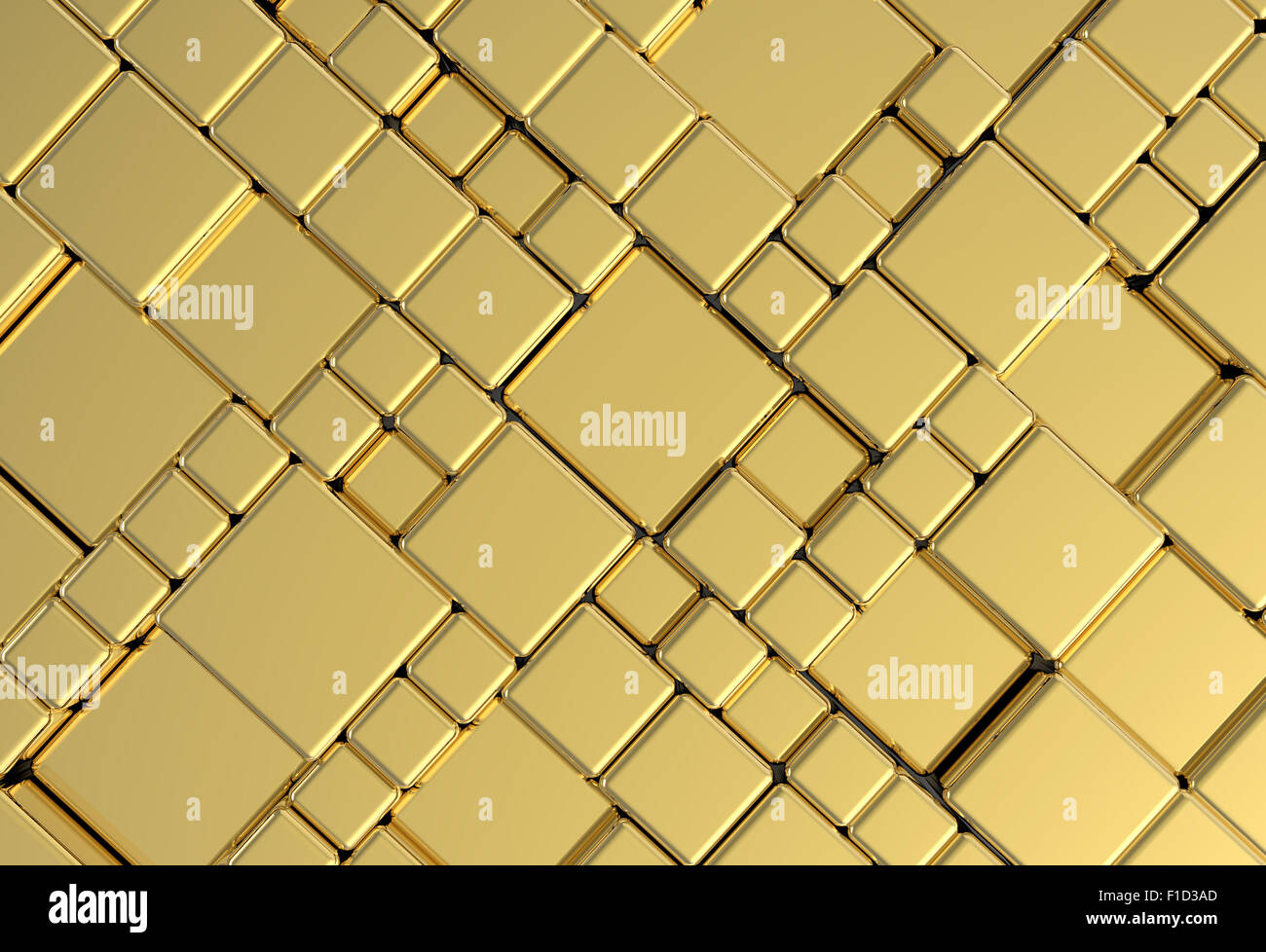 Gold pentagon metal plate background or texture Stock Photo - Alamy