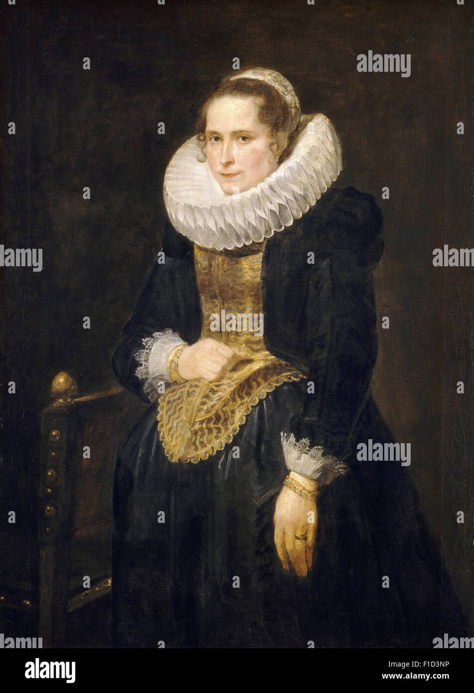 Anthony Van Dyck - Portrait of a Flemish Lady Stock Photo - Alamy