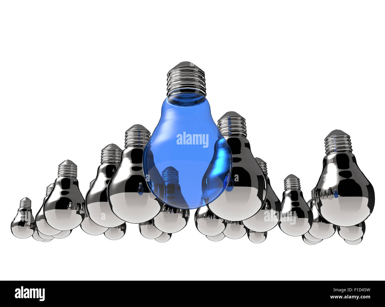 light bulb 3d as leadership concept Stock Photo - Alamy