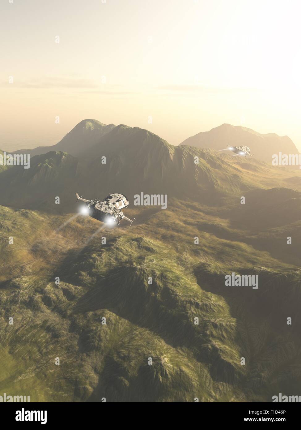 Spaceship Exploration Mission Stock Photo - Alamy