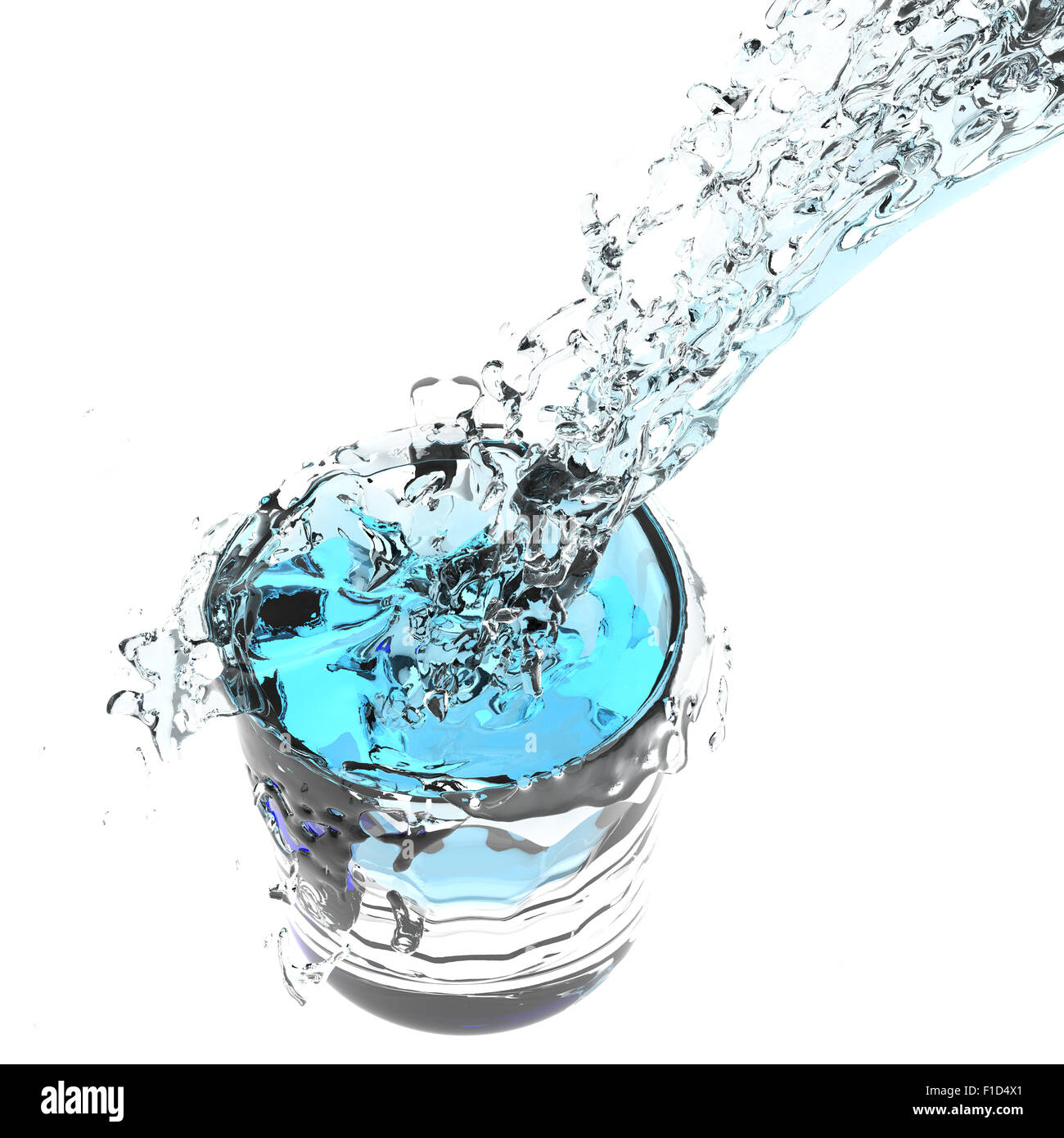 3d water splash isolated on white background Stock Photo - Alamy