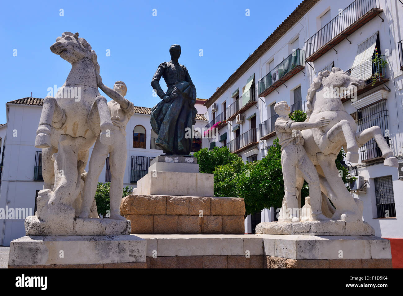 Monument to bullfighter Manolete in Plaza Conde de Priego, Cordoba ...