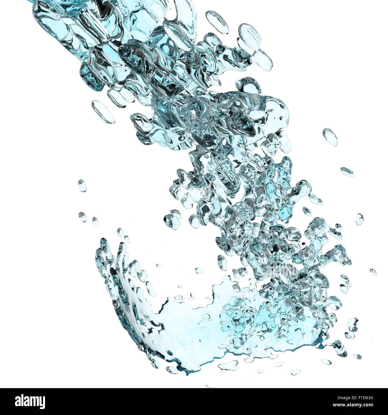 3d water splash isolated on white background Stock Photo - Alamy