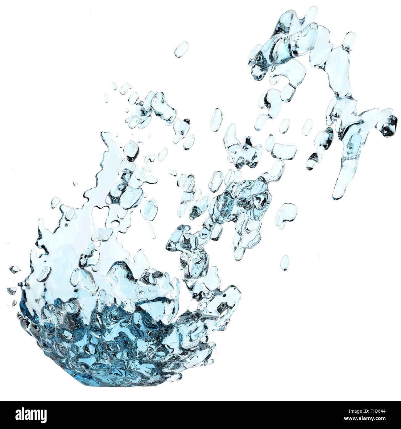 3d water splash isolated on white background Stock Photo - Alamy