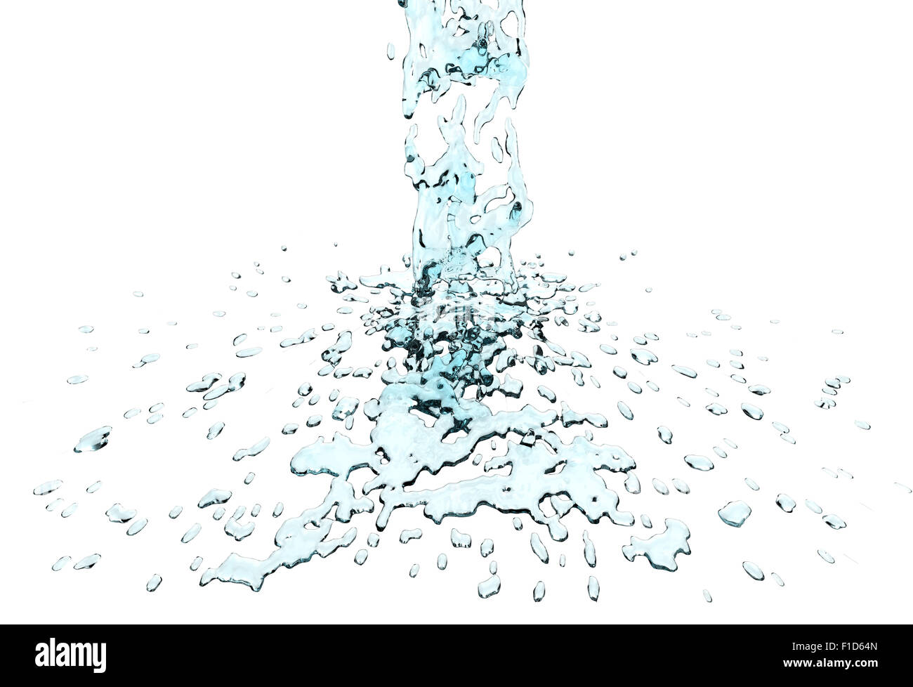 3d water splash isolated on white background Stock Photo - Alamy