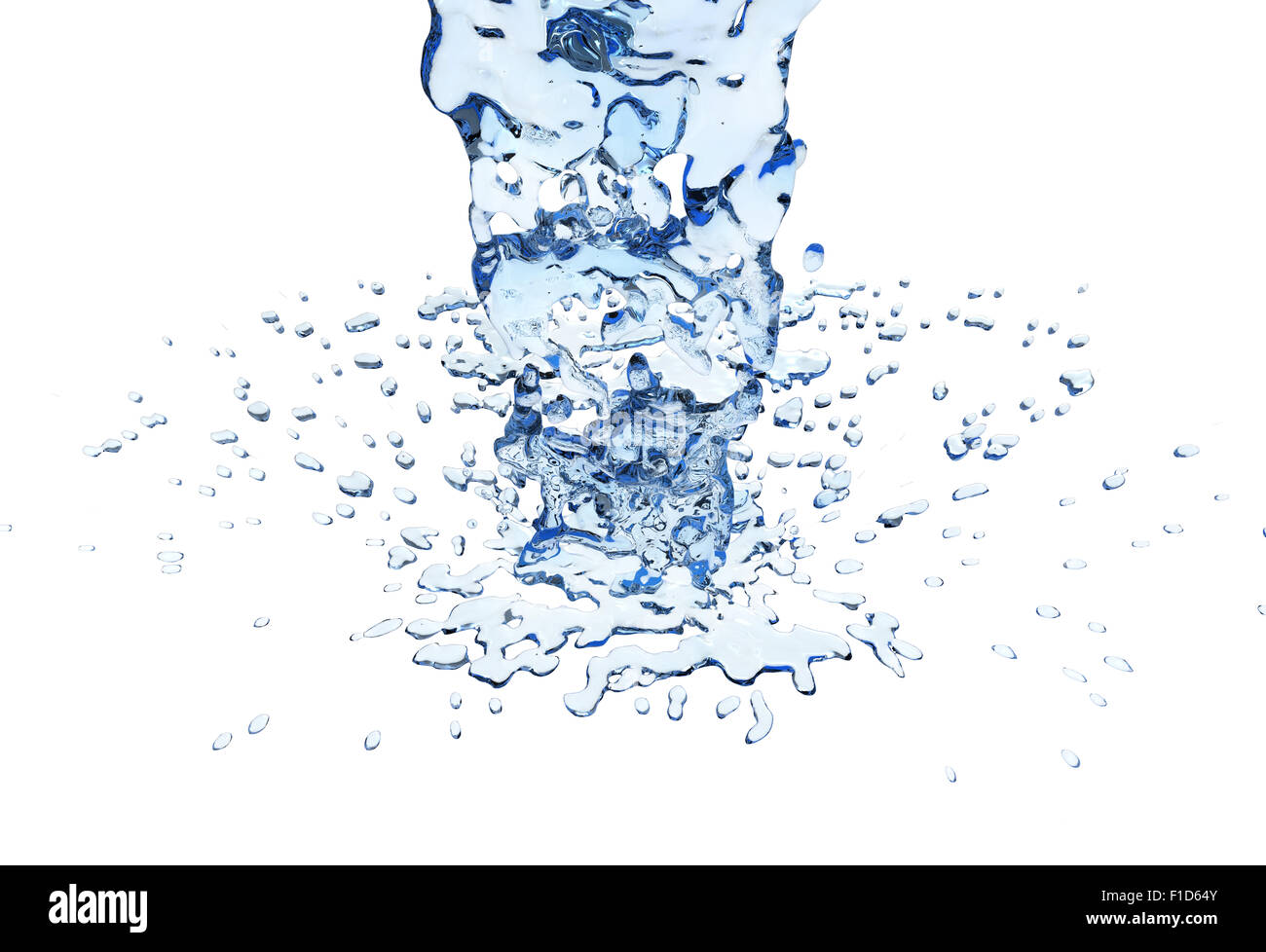 3d water splash isolated on white background Stock Photo - Alamy