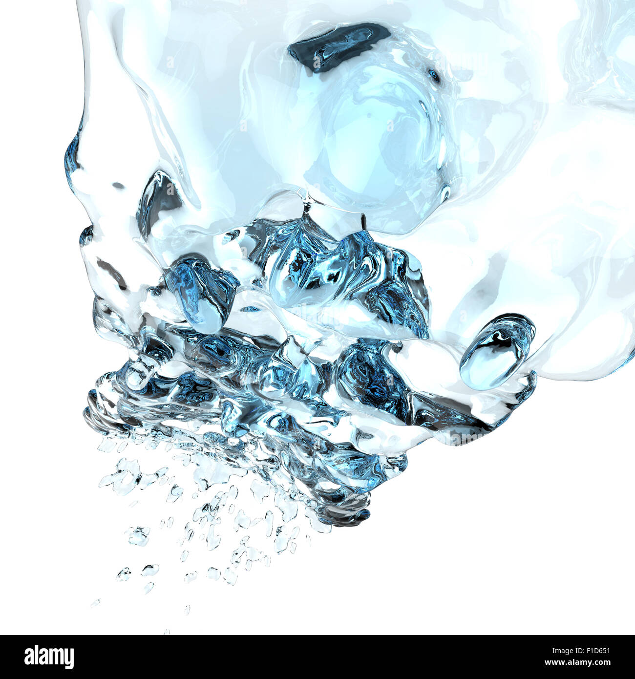 3d water splash isolated on white background Stock Photo - Alamy