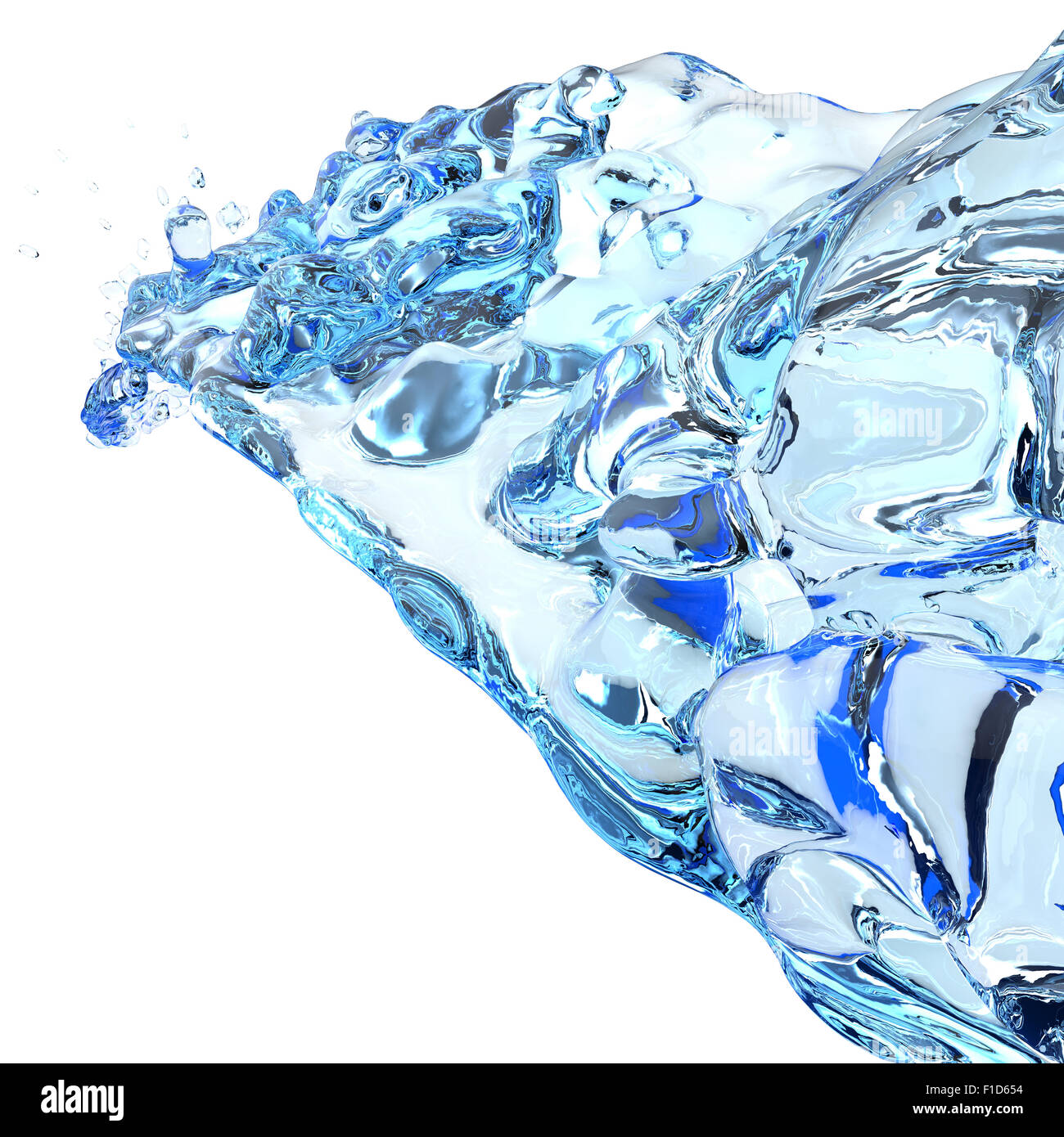 3d water splash isolated on white background Stock Photo - Alamy