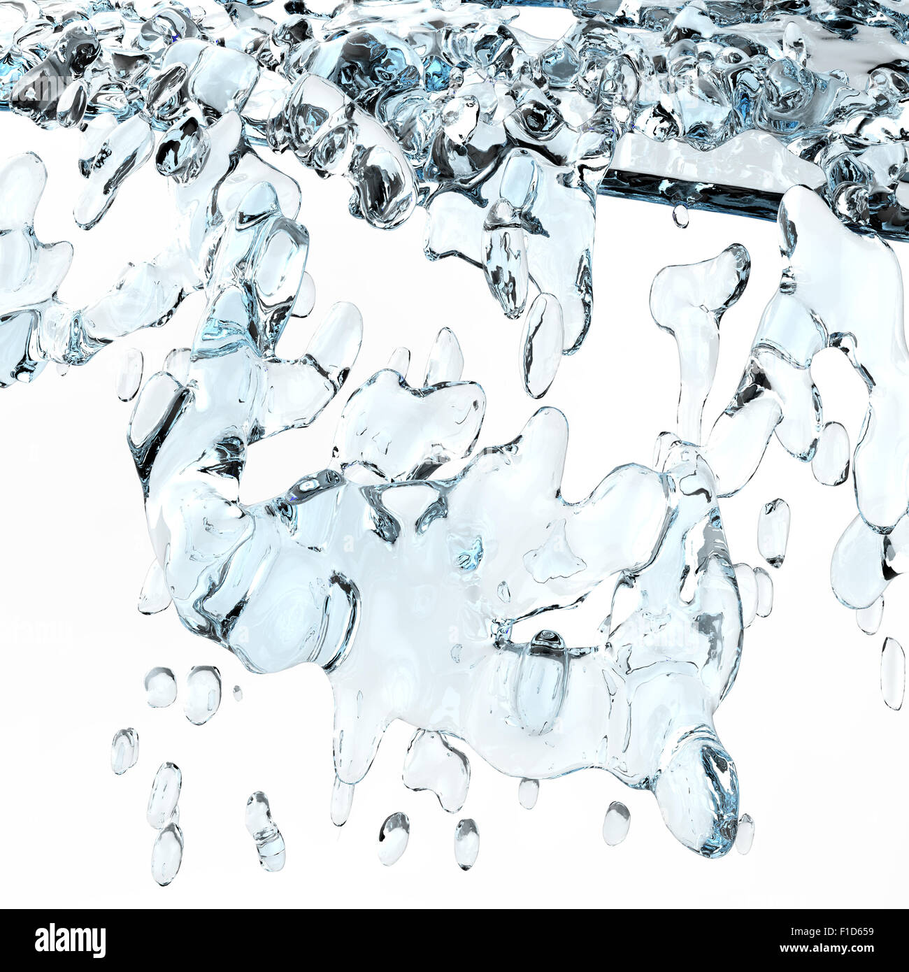 3d water splash isolated on white background Stock Photo - Alamy