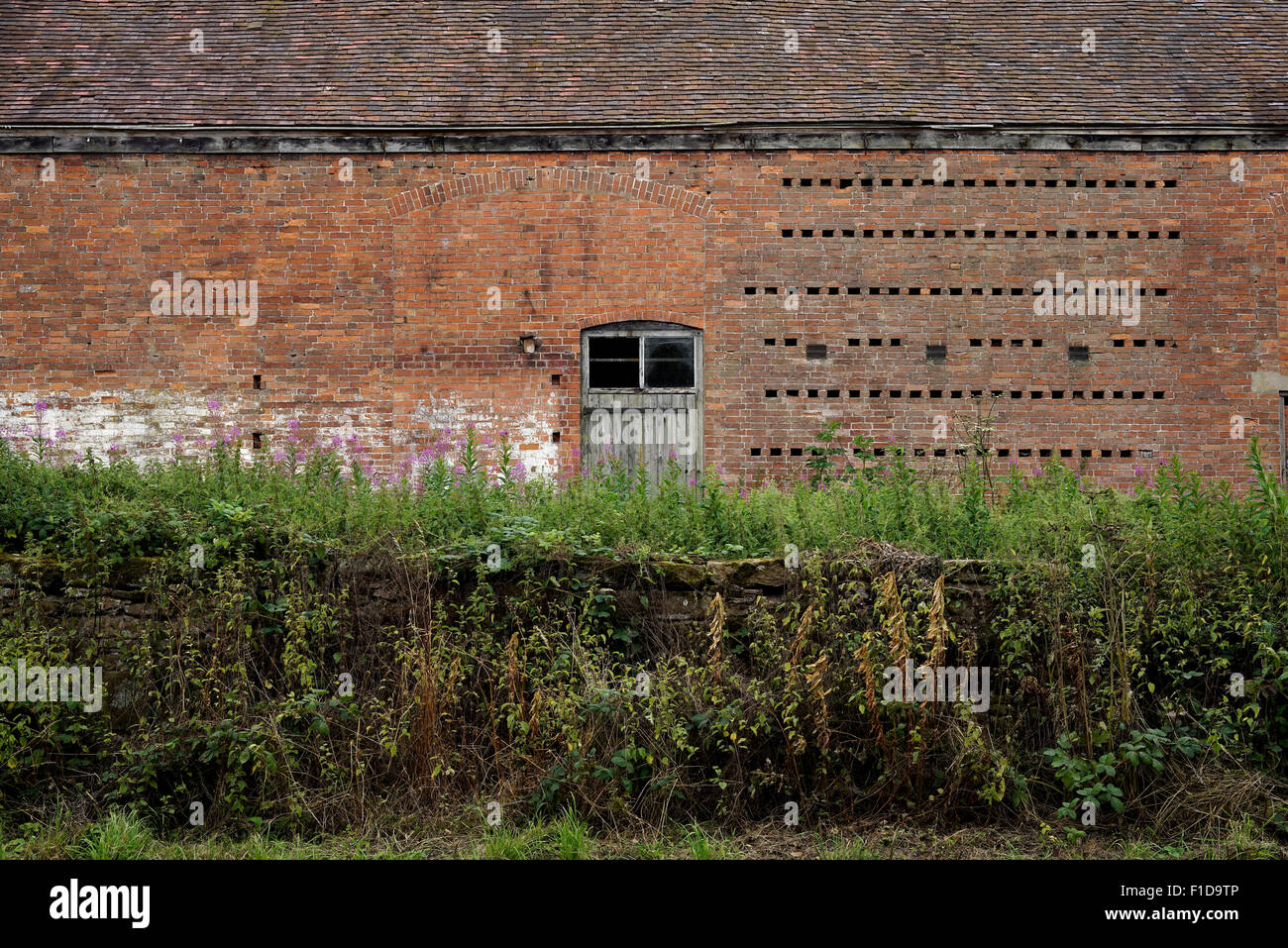 Detail of an old traditional brick barn near Shifnal, Shropshire ...