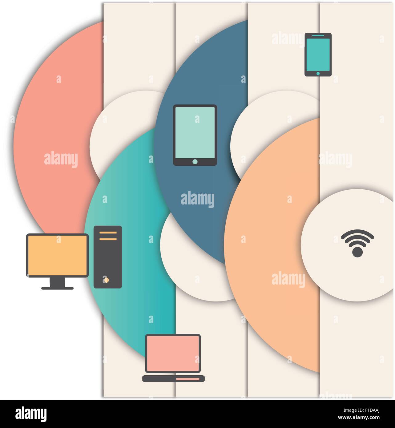 Network concept with icons and background Stock Vector Image & Art - Alamy