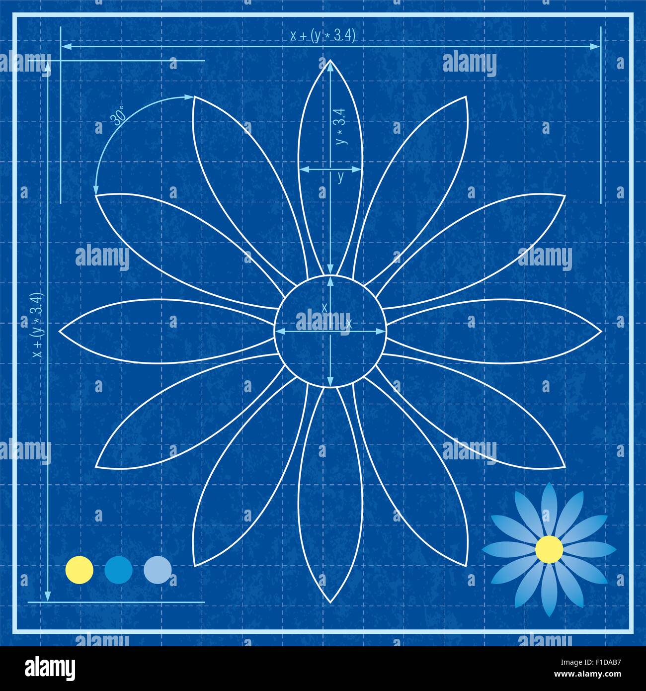 Blueprint of a flower Stock Vector Image & Art - Alamy