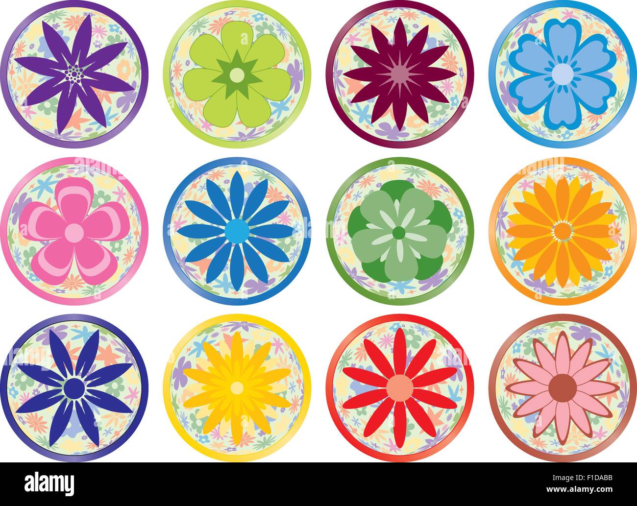 Green flower icon hi-res stock photography and images - Alamy