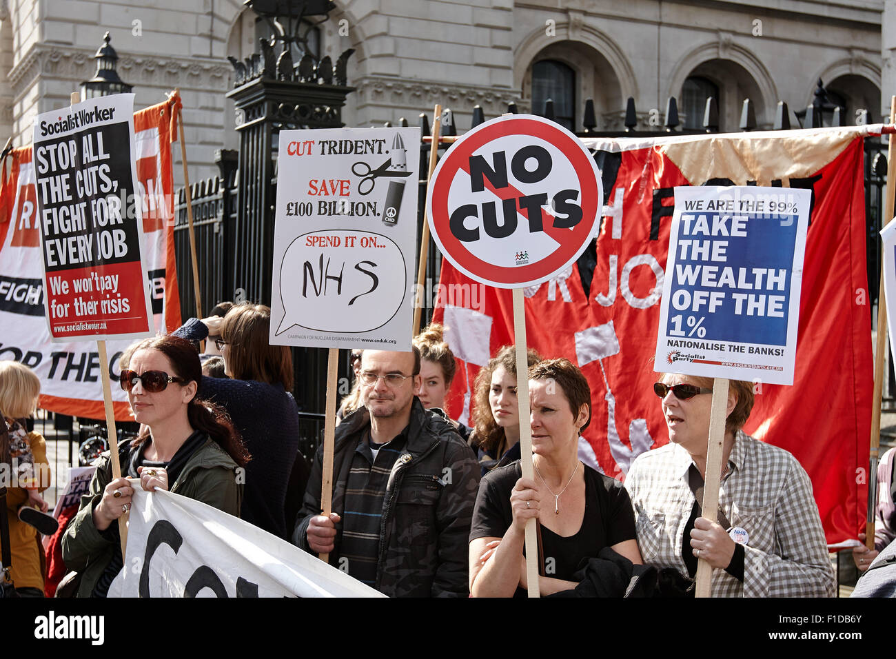 Budget day protest hi-res stock photography and images - Alamy