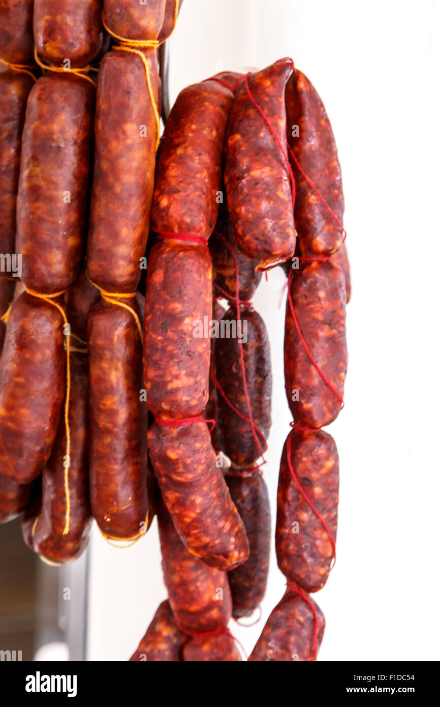 typical spanish sausage named Chorizo Stock Photo - Alamy