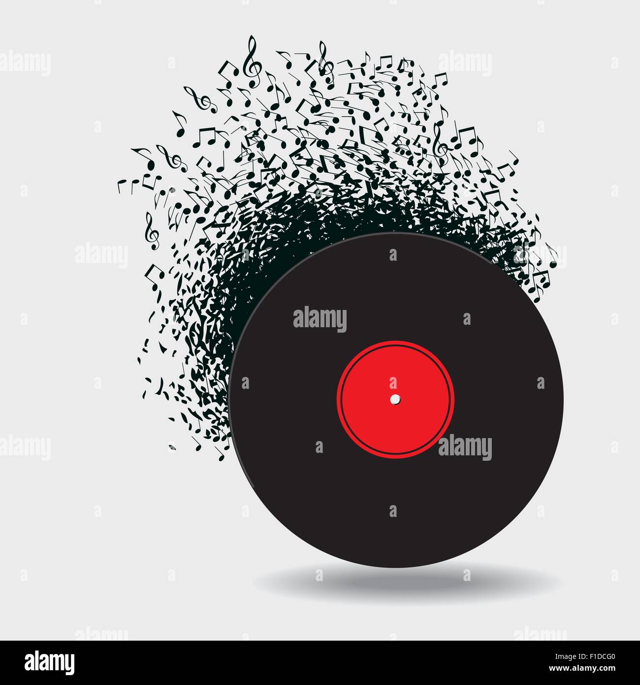 Notes buzz around this music background Stock Vector Image & Art - Alamy