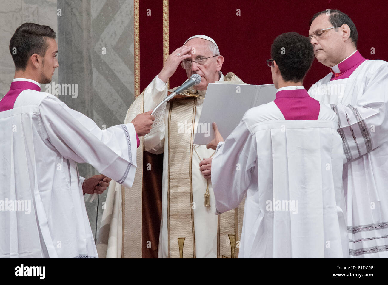Pope Francis blesses a prayer on the occasion of the World Day of the ...