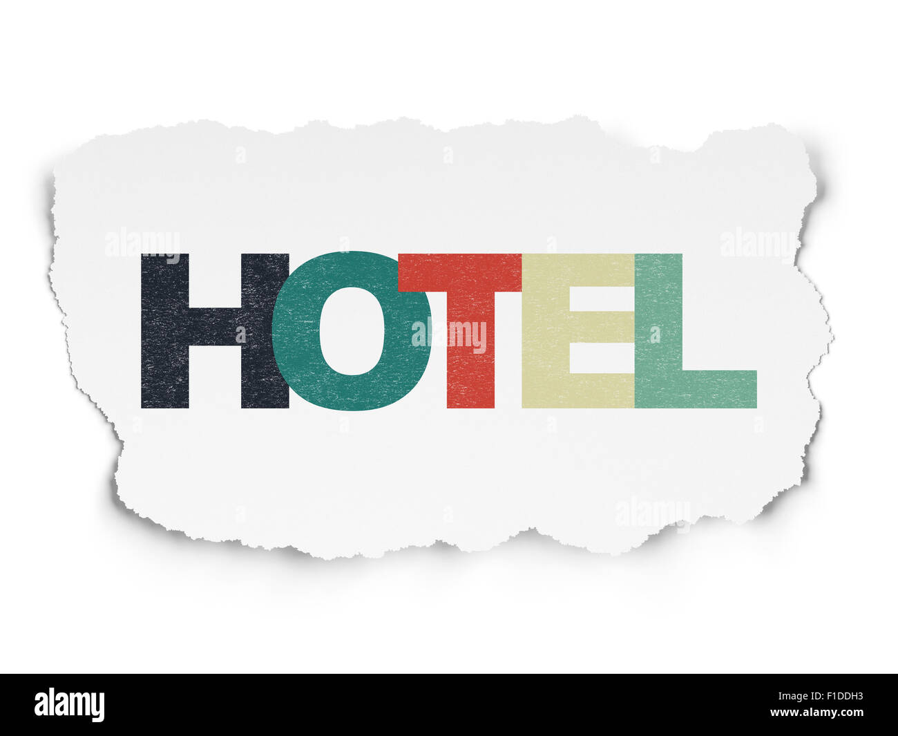 Travel concept: Hotel on Torn Paper background Stock Photo - Alamy