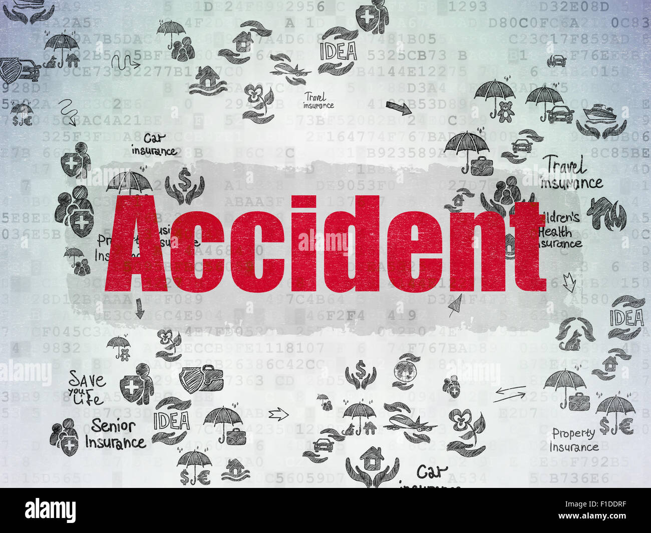 Insurance concept: Accident on Digital Paper background Stock Photo - Alamy