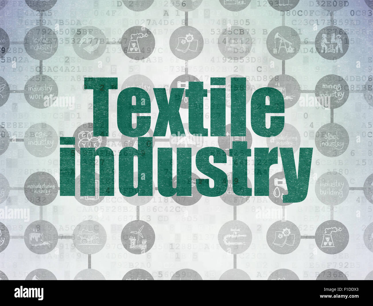 Industry concept: Textile Industry on Digital Paper background Stock ...