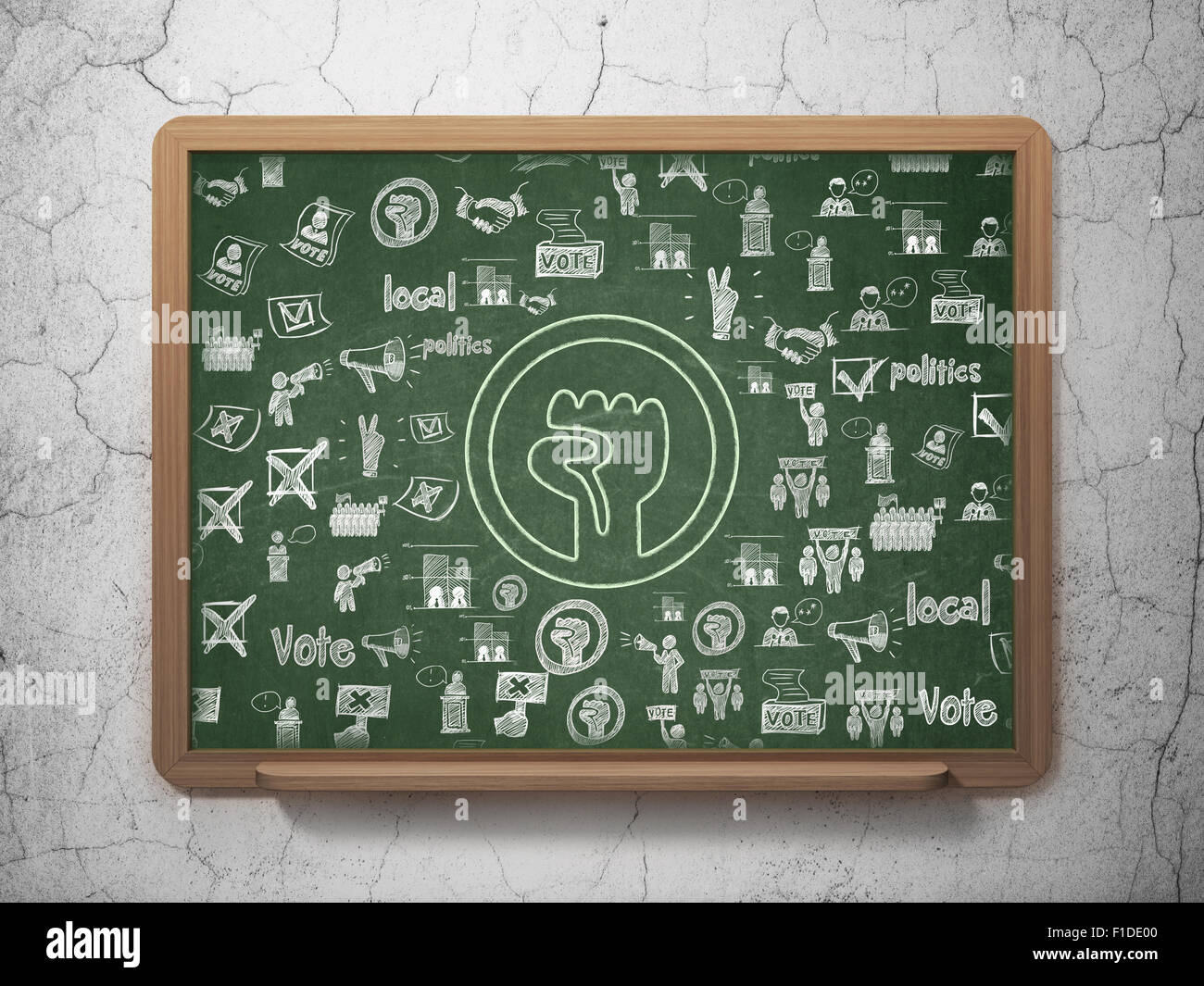 Political concept: Uprising on School Board background Stock Photo - Alamy