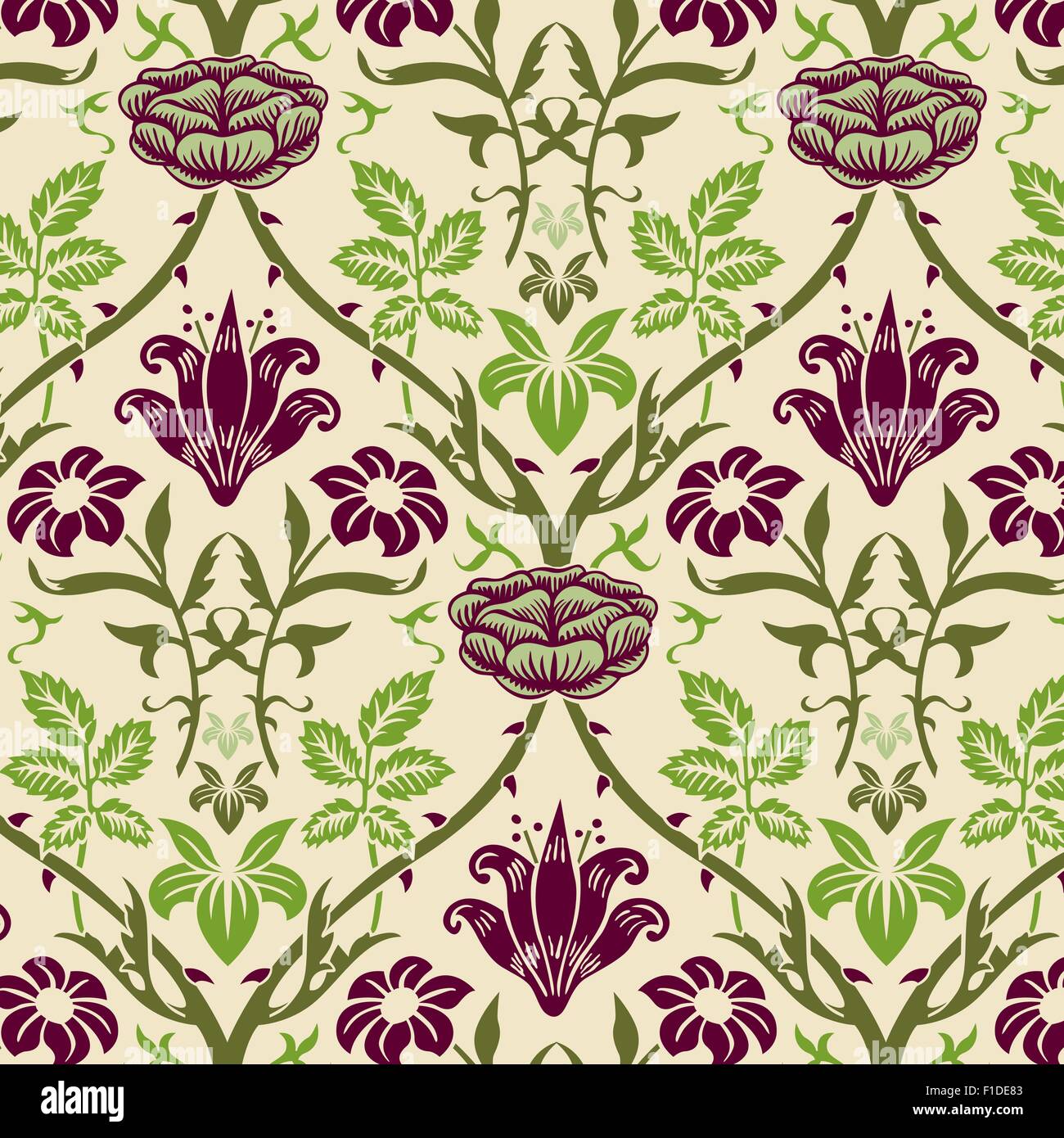 Floral vine design Stock Vector Images - Alamy