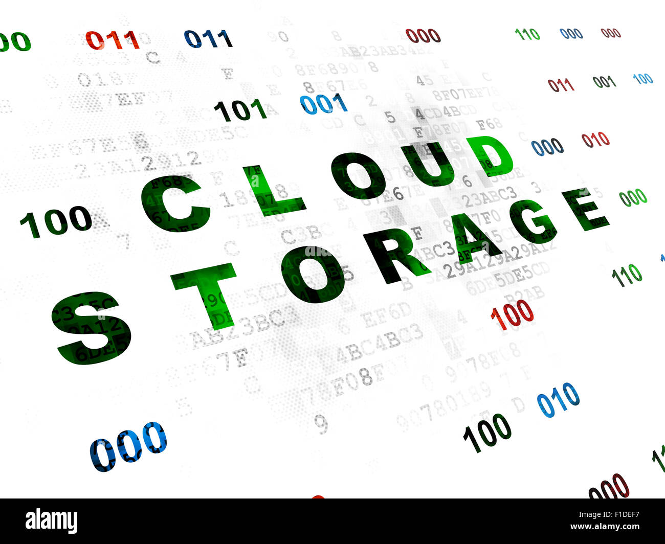Cloud networking concept: Cloud Storage on Digital background Stock ...