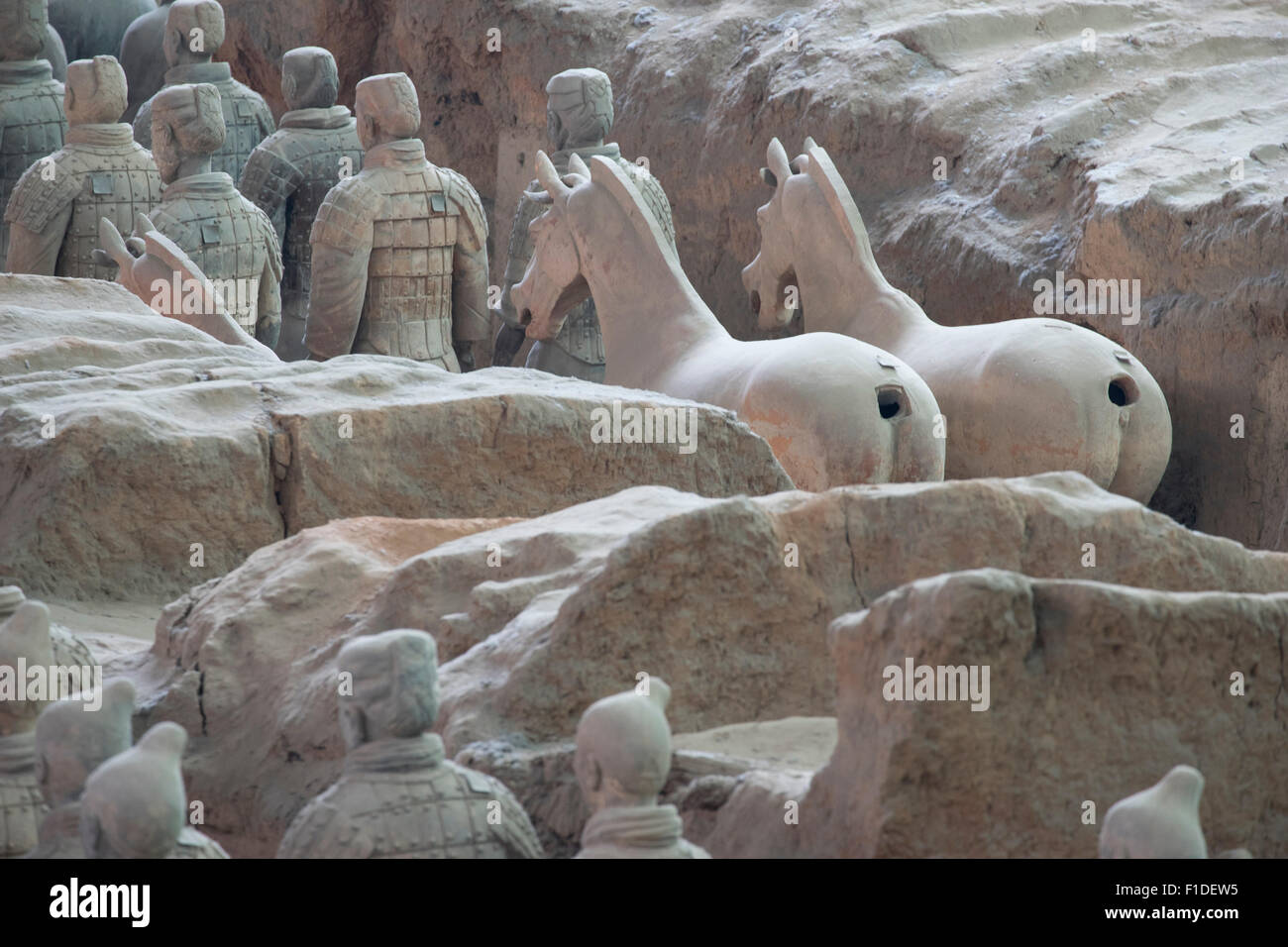Terracotta warriors depicting the armies of Qin Shi Huang, the first ...