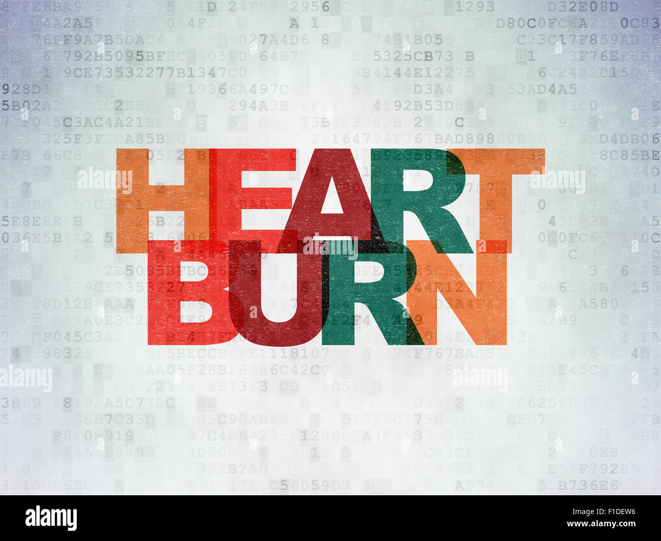 Healthcare concept: Heartburn on Digital Paper background Stock Photo ...