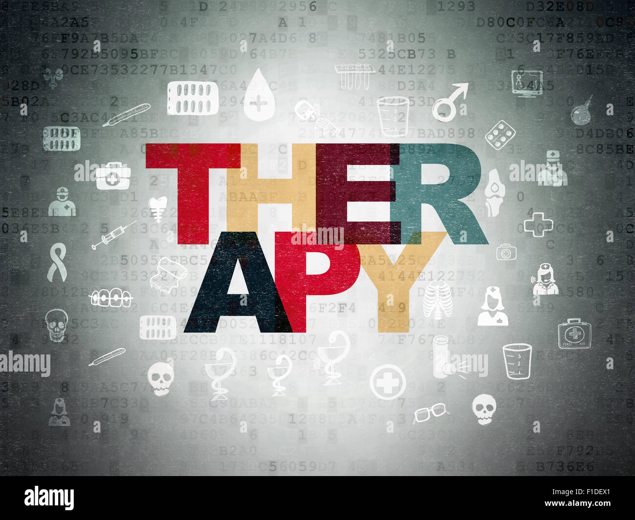 Medicine concept: Therapy on Digital Paper background Stock Photo - Alamy