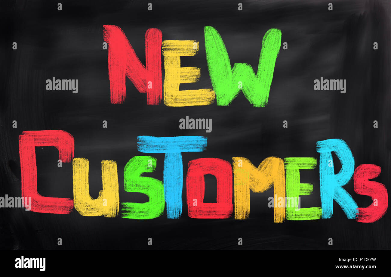 New Customers Concept Stock Photo - Alamy