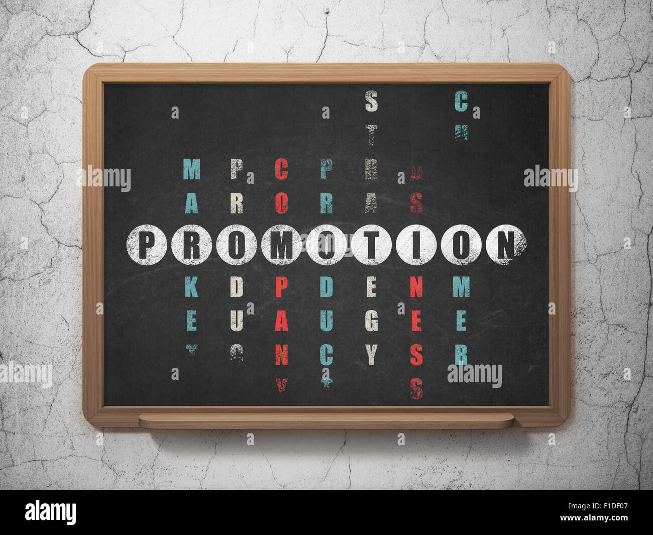 Marketing concept: word Promotion in solving Crossword Puzzle Stock ...