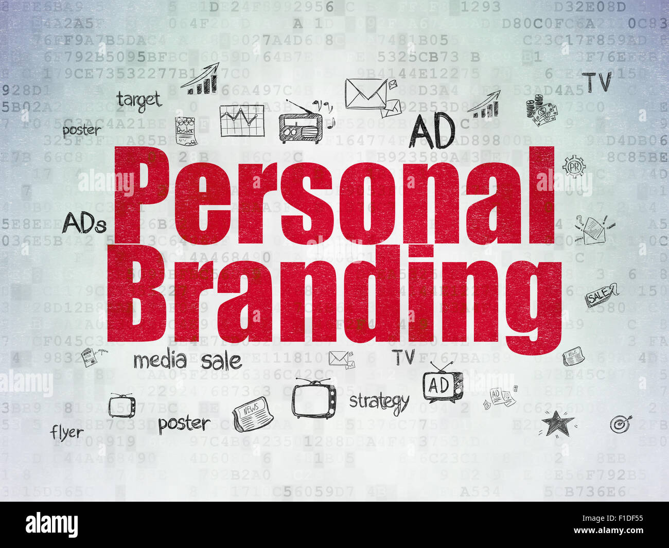 Advertising concept: Personal Branding on Digital Paper Stock Photo - Alamy
