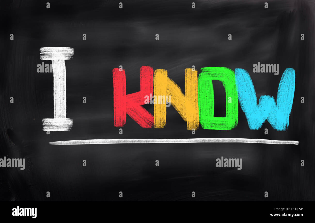 I Know Concept Stock Photo - Alamy