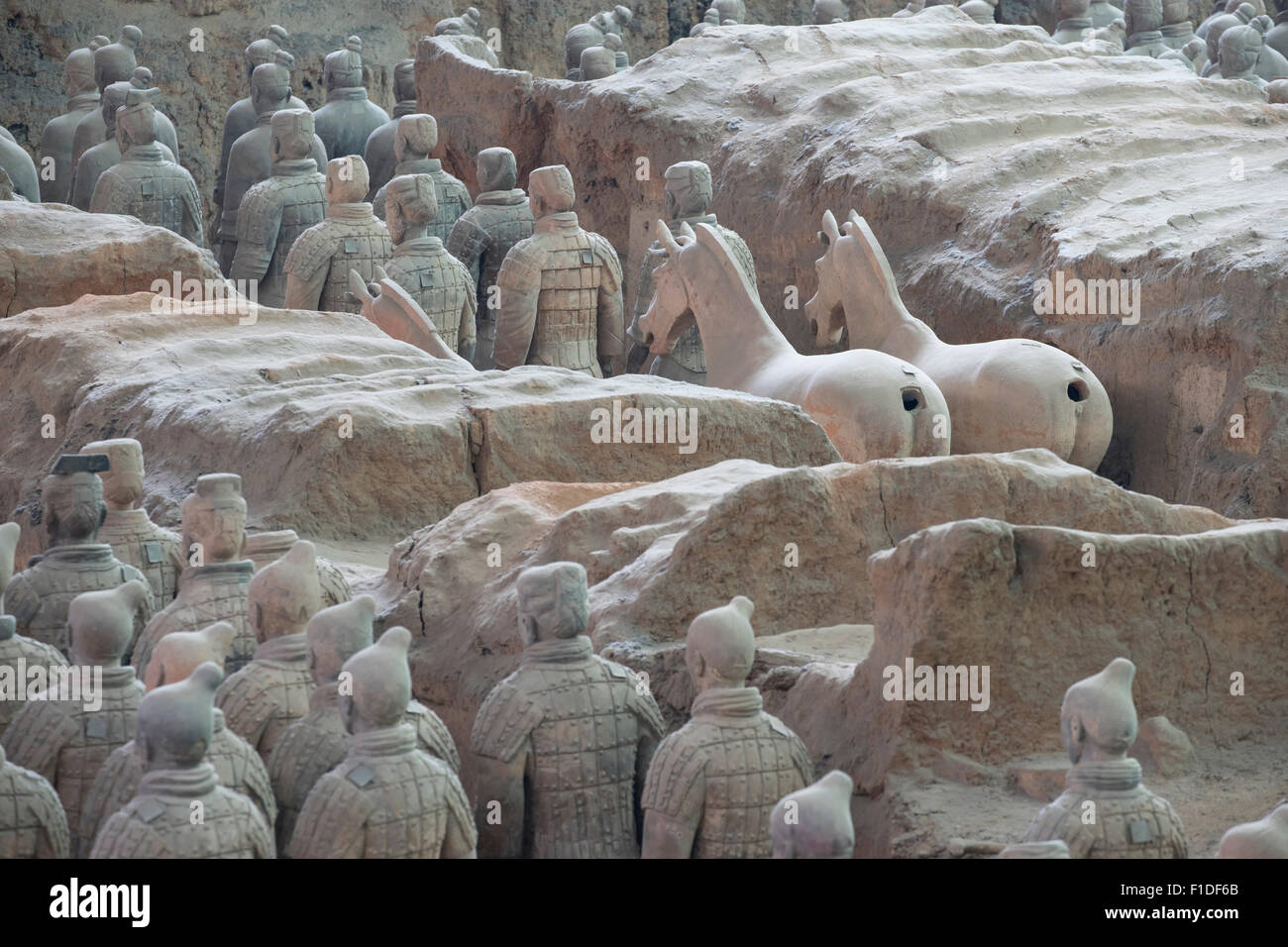 Terracotta warriors depicting the armies of Qin Shi Huang, the first ...
