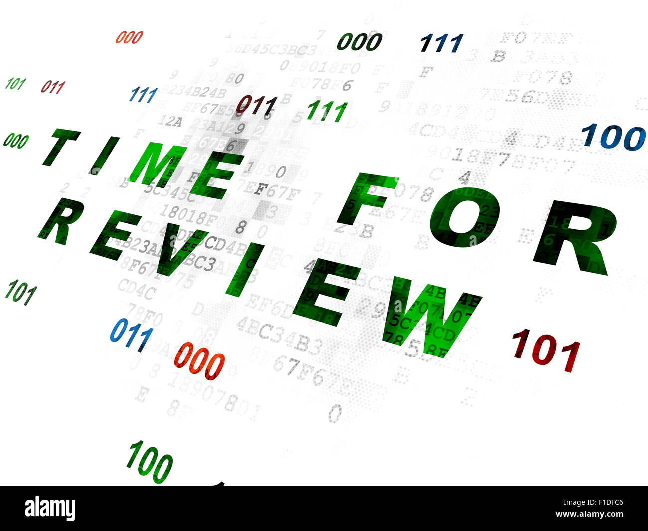 Time concept: Time for Review on Digital background Stock Photo - Alamy