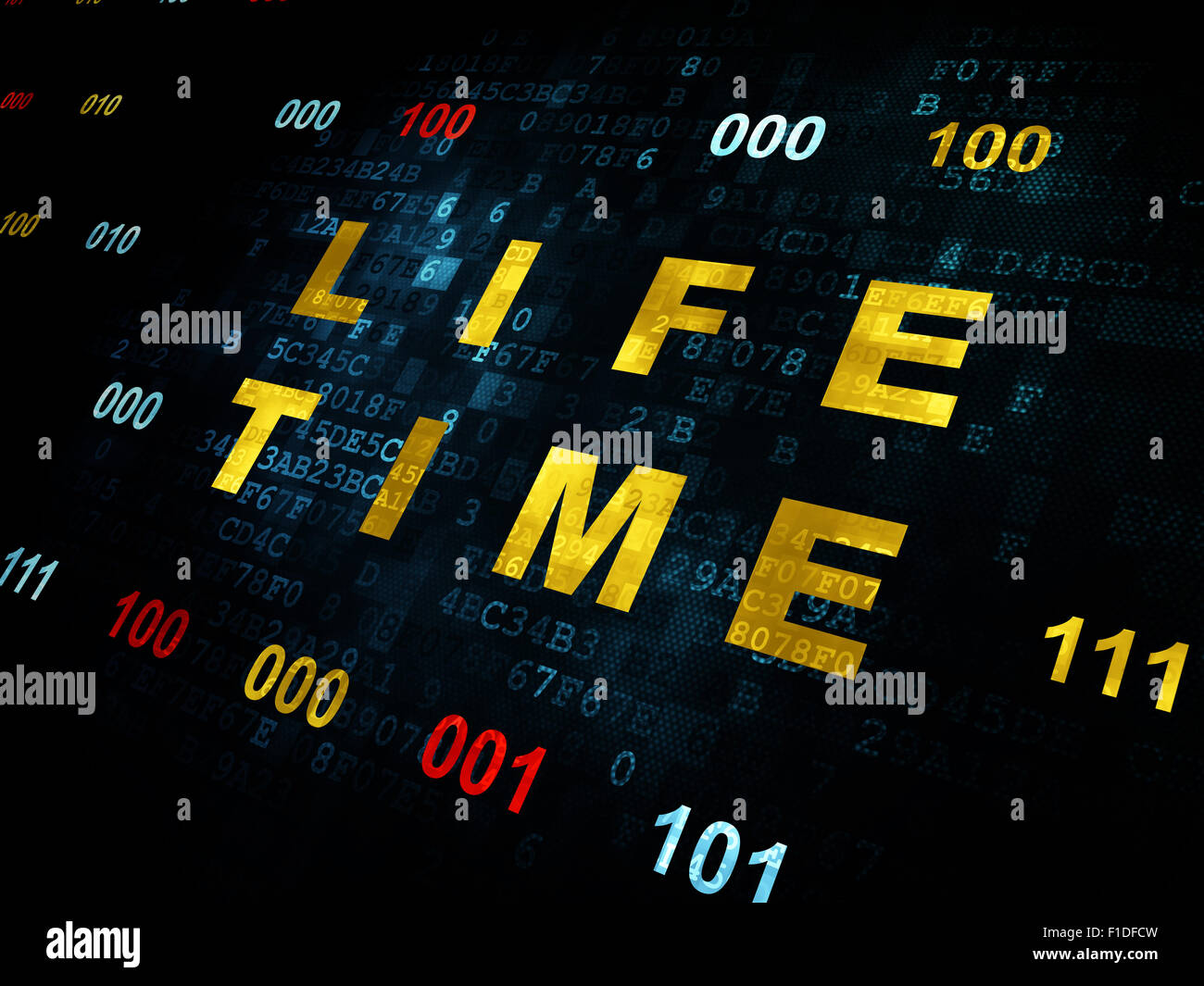 Time concept: Life Time on Digital background Stock Photo - Alamy