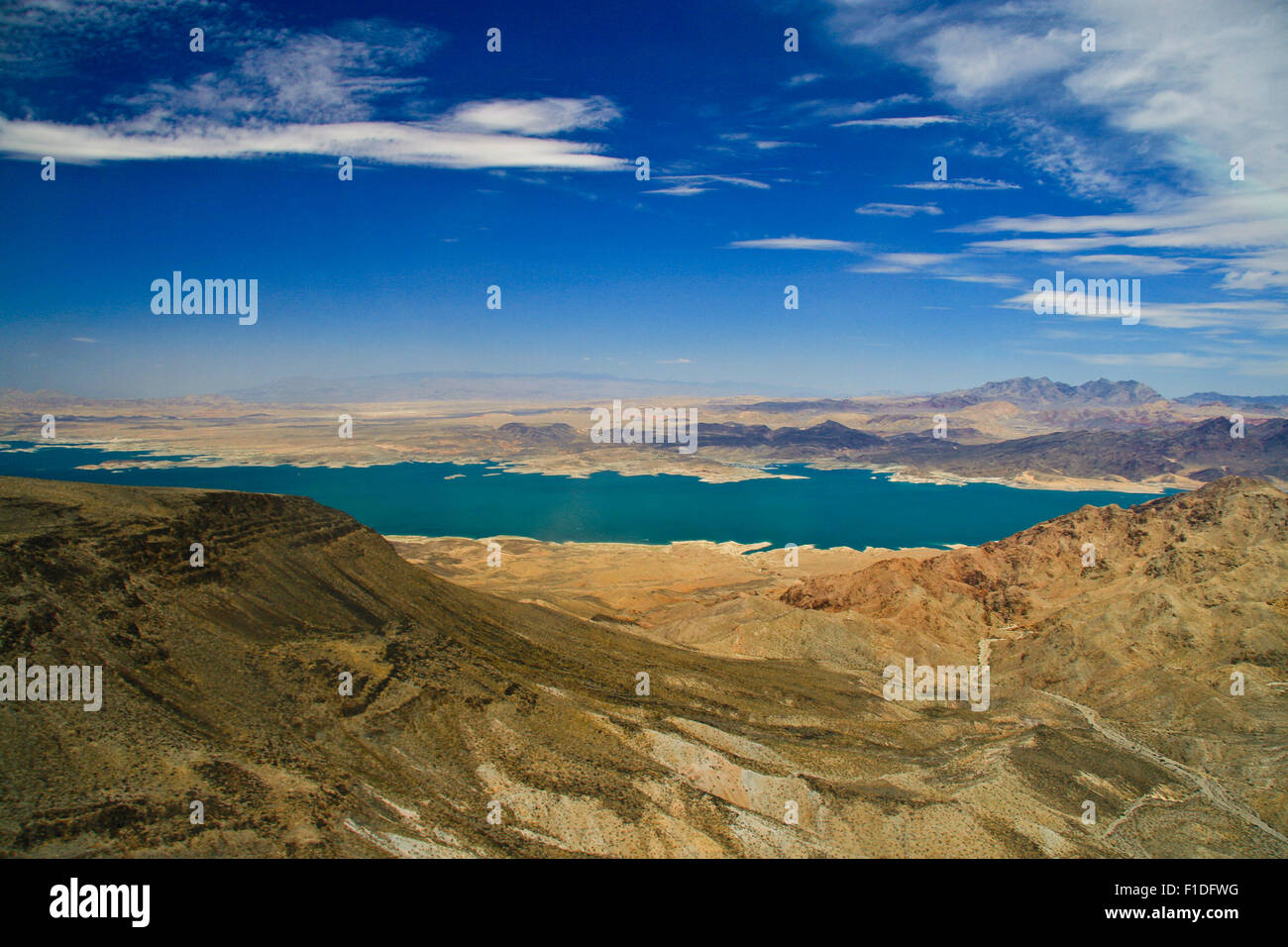Lake Mead surrounded by rocks, Colorado River, Las Vegas, Nevada, USA ...