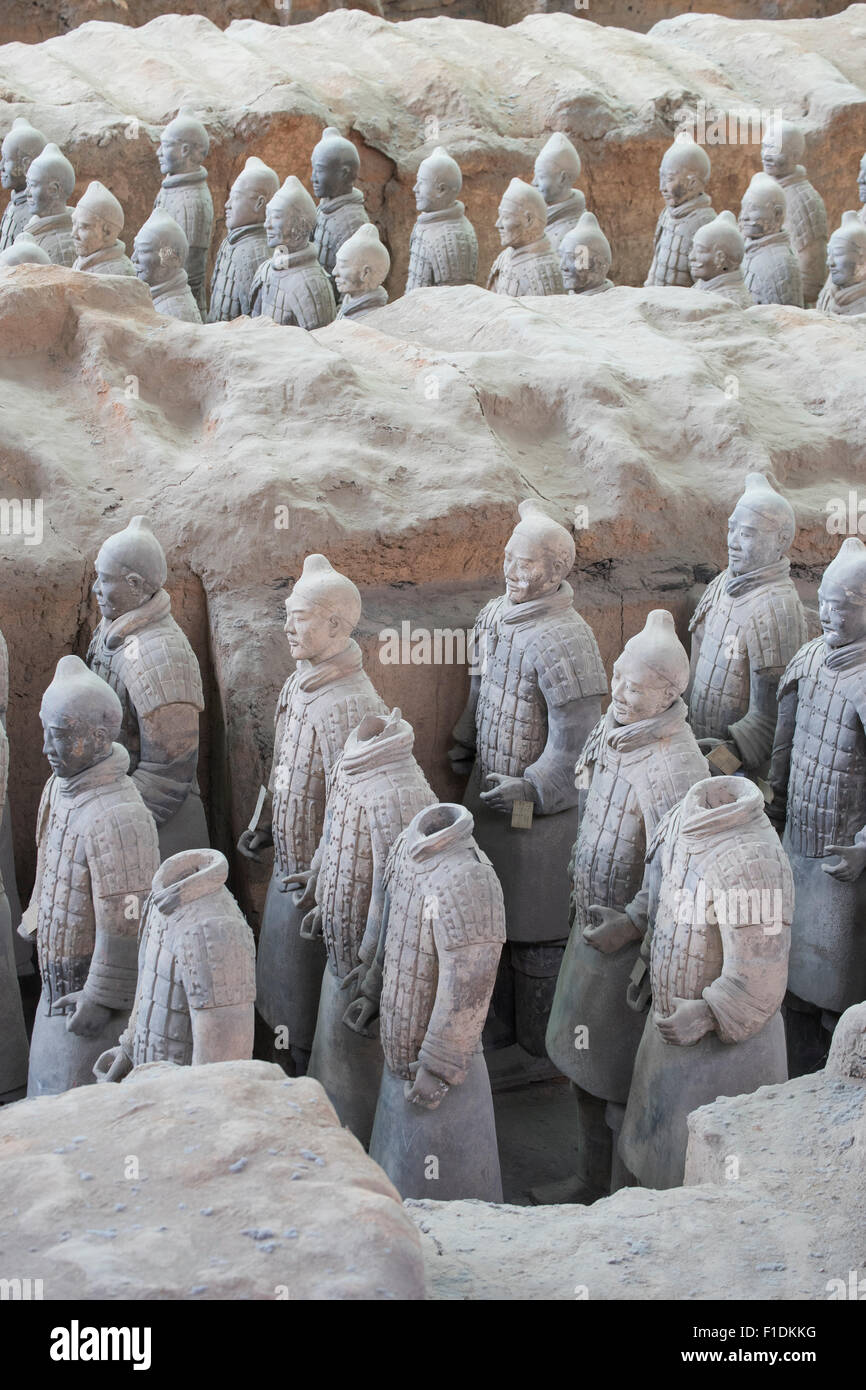 Terracotta warriors depicting the armies of Qin Shi Huang, the first ...