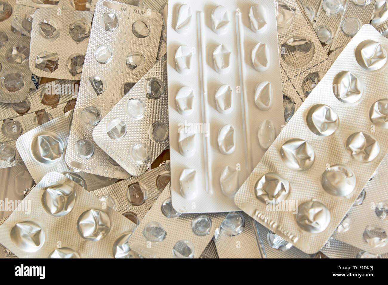 Empty plastic packs of drugs Stock Photo - Alamy