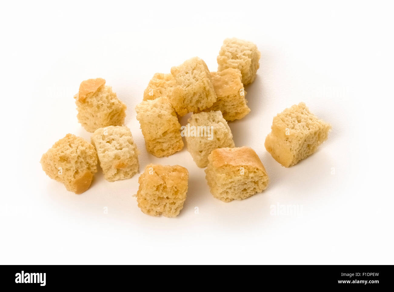 Croutons isolated on white Stock Photo - Alamy
