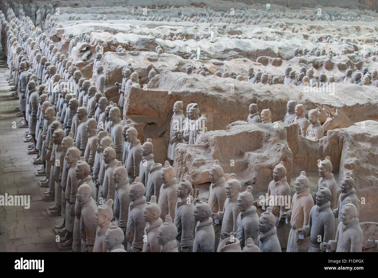 Terracotta warriors depicting the armies of Qin Shi Huang, the first ...