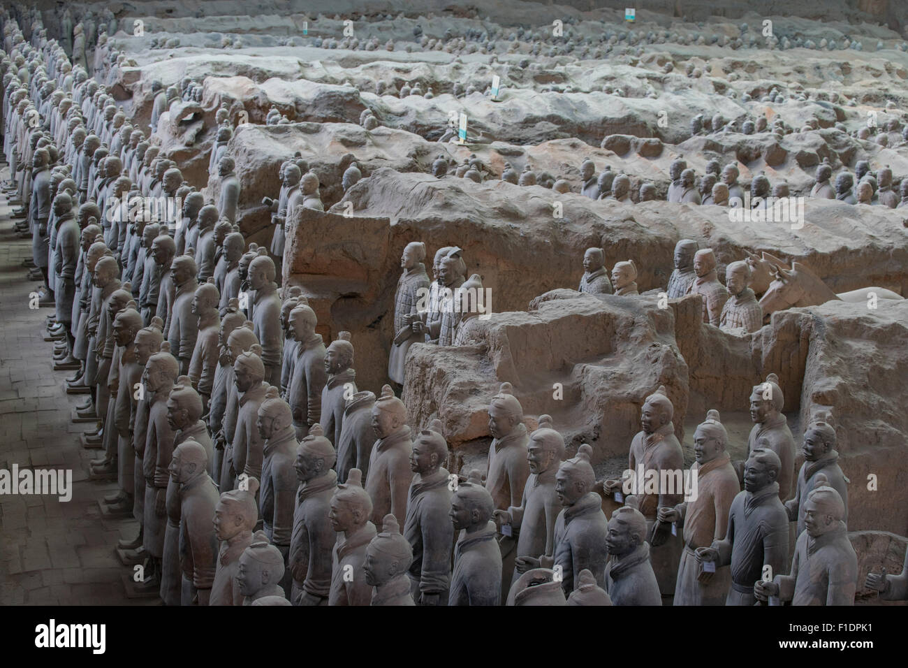Terracotta warriors depicting the armies of Qin Shi Huang, the first ...