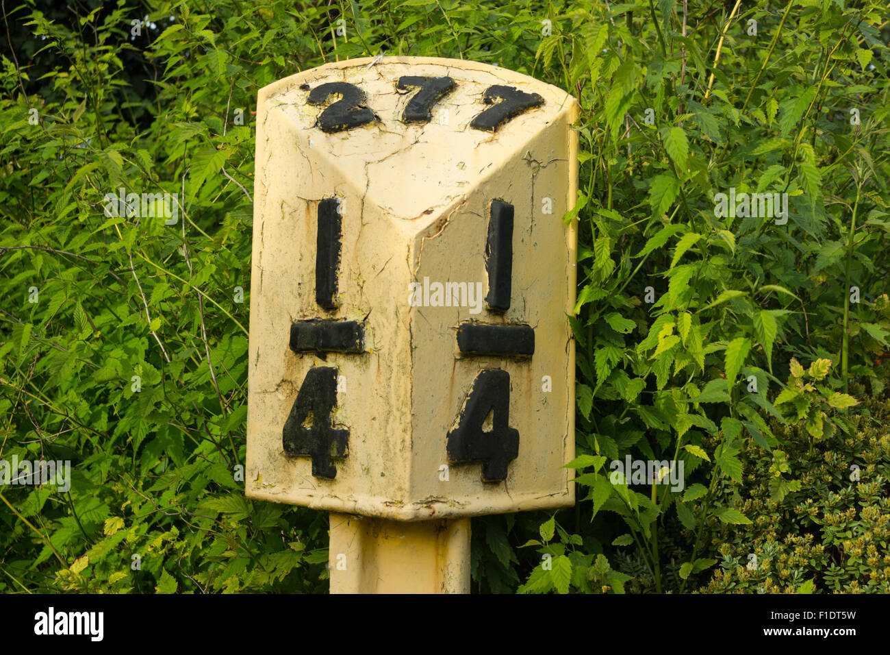 Railway mile marker post hi-res stock photography and images - Alamy