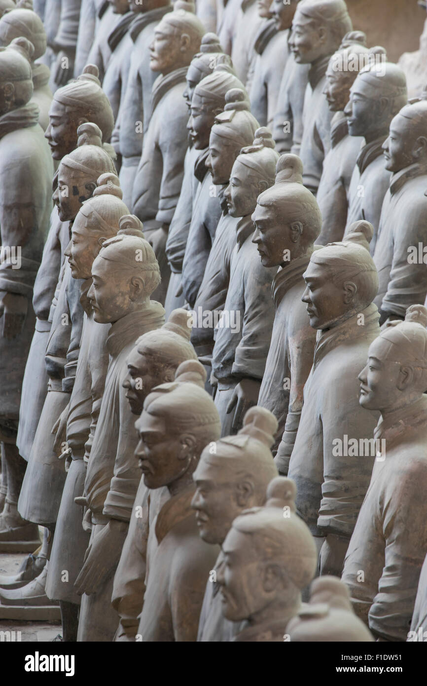 Terracotta warriors depicting the armies of Qin Shi Huang, the first ...