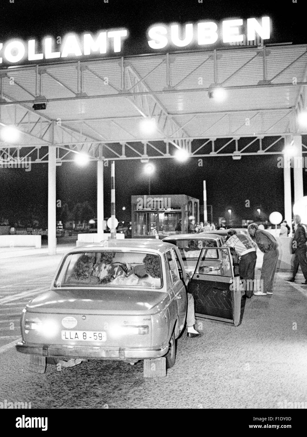 Border crossing station Suben, between Germany and Austria, first east ...