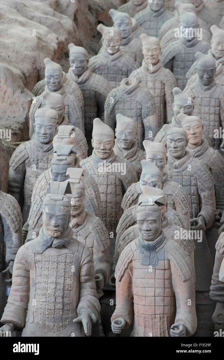 Terracotta warriors depicting the armies of Qin Shi Huang, the first ...